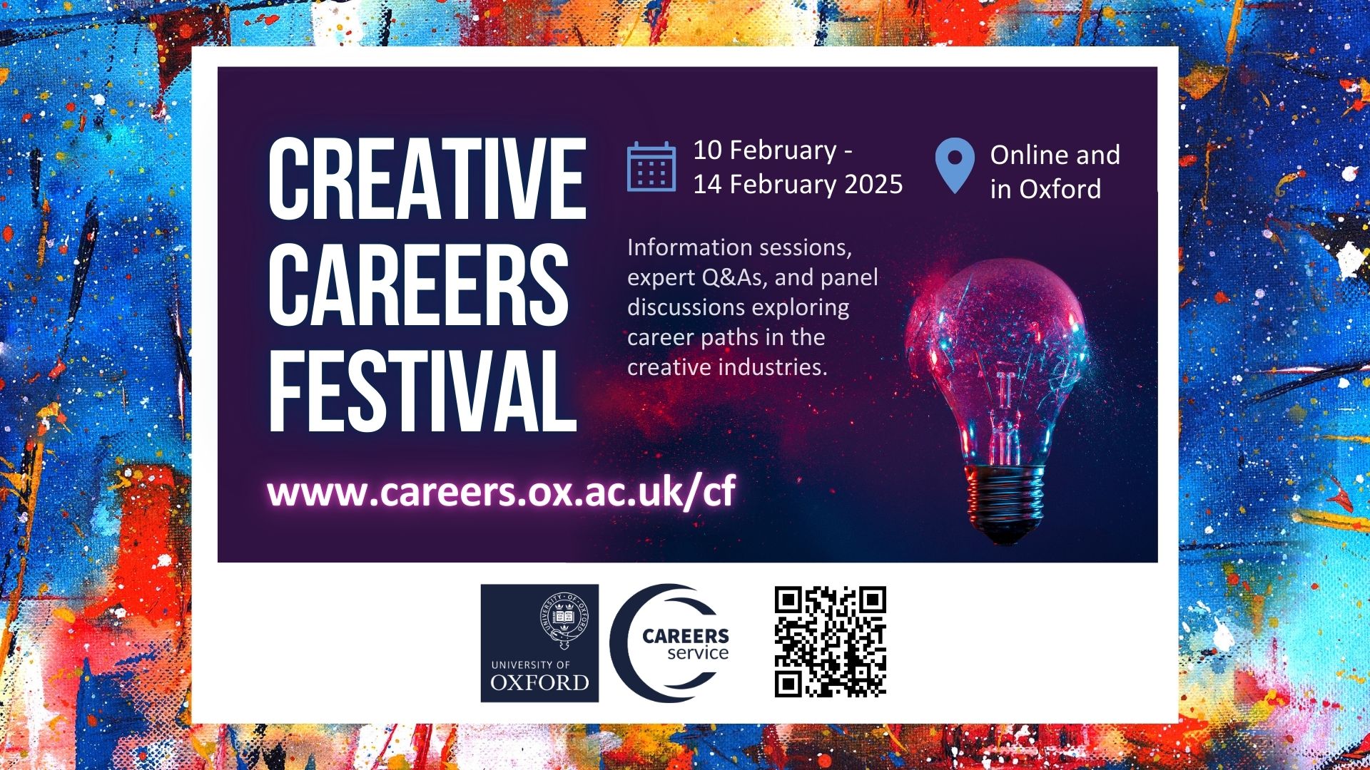 Creative Careers Festival 2025 | Oxford University Careers Service